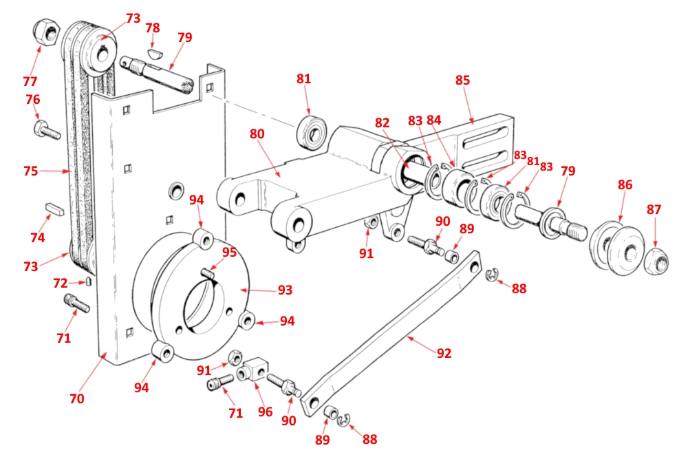 Startrite TA 145 & TA 165 Saw Spindle & Motor Platform | Spares