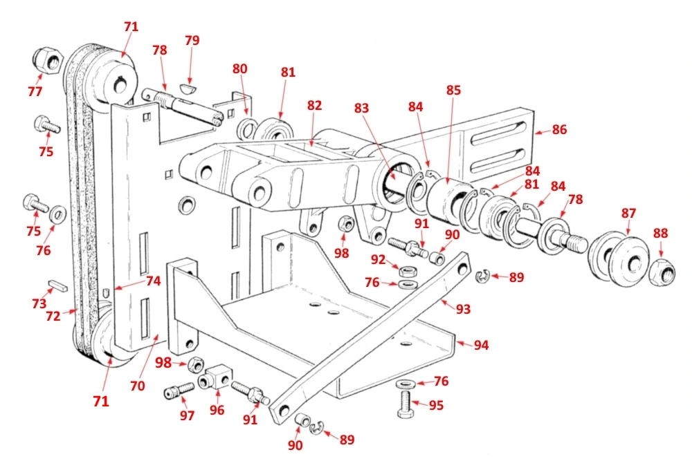 Startrite TA175 / TA275 Spindle Arm & Motor Platform | Spares